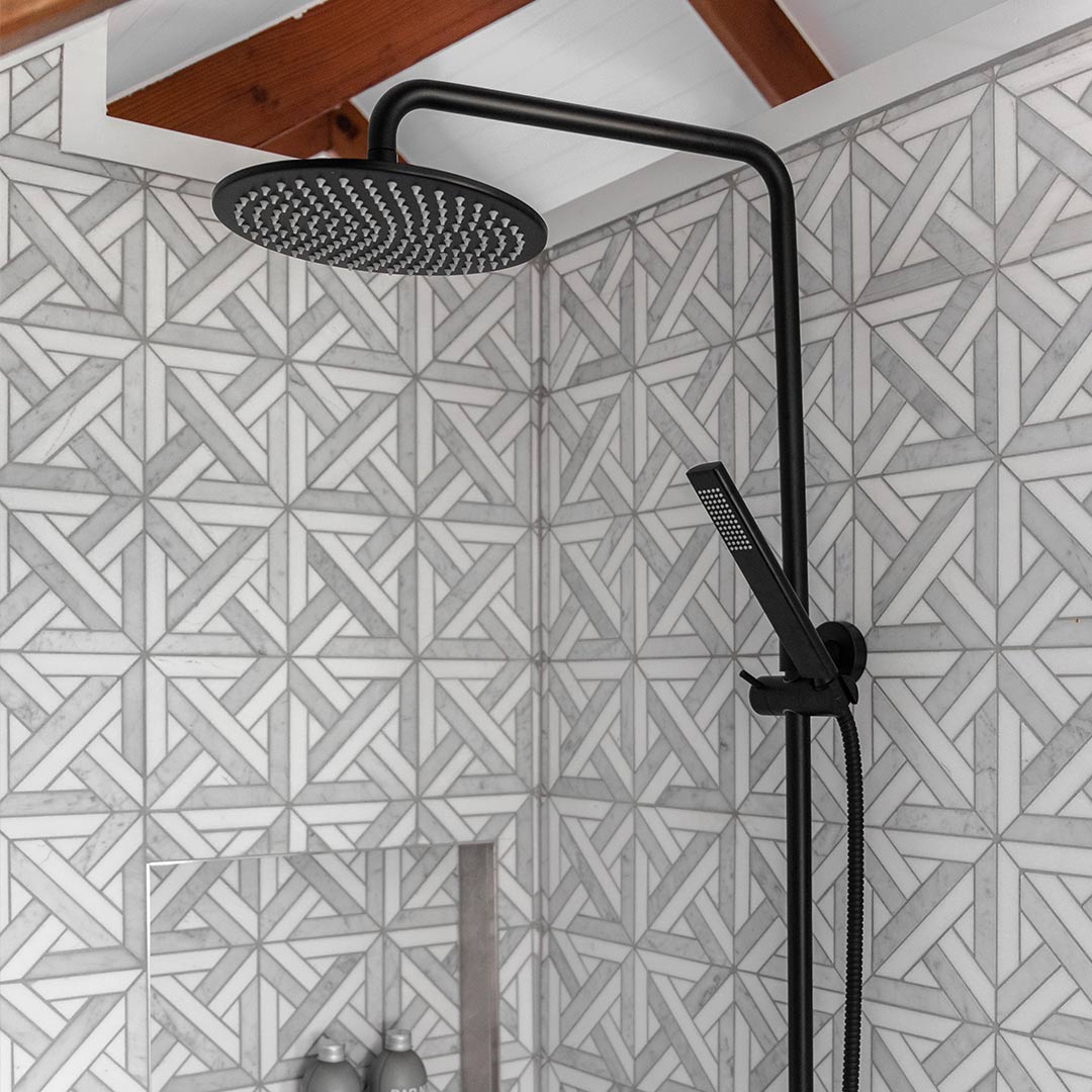 Finley Matte Black Shower Set (2021) | ABI Interiors | 10 Year Warranty