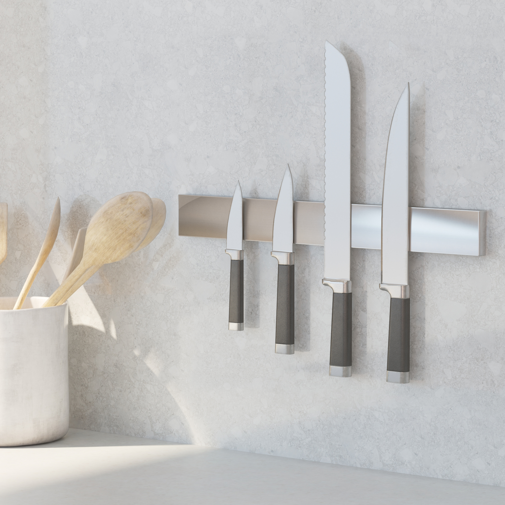 Kenzo Magnetic Knife Rack - Stainless Steel | ABI Bathrooms & Interiors