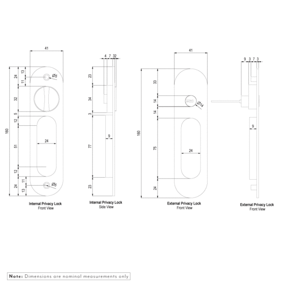 Davis Door Handle - Brushed Gunmetal | ABI Bathrooms & Interiors