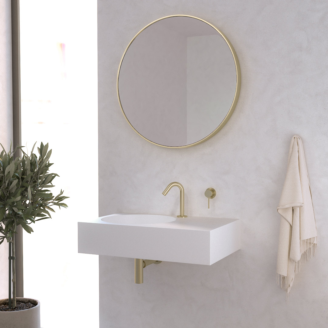 Mini Hob Spout - Brushed Brass | ABI Bathrooms & Interiors