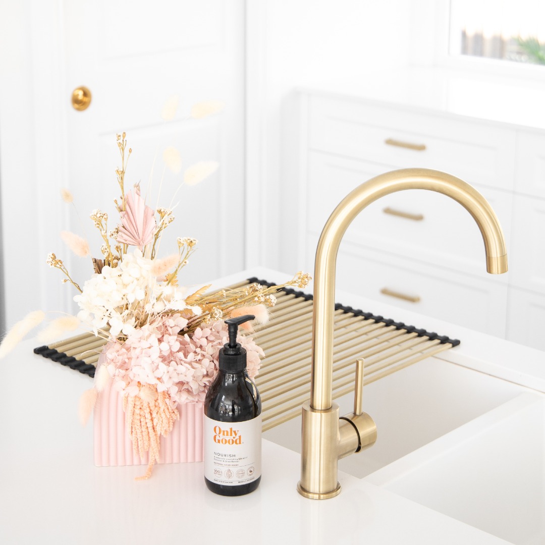 Brushed brass kitchen sinks showers tapware Australia