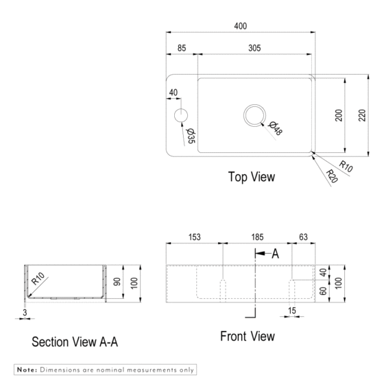 Willow Basin Sink - Almond | ABI Bathrooms & Interiors