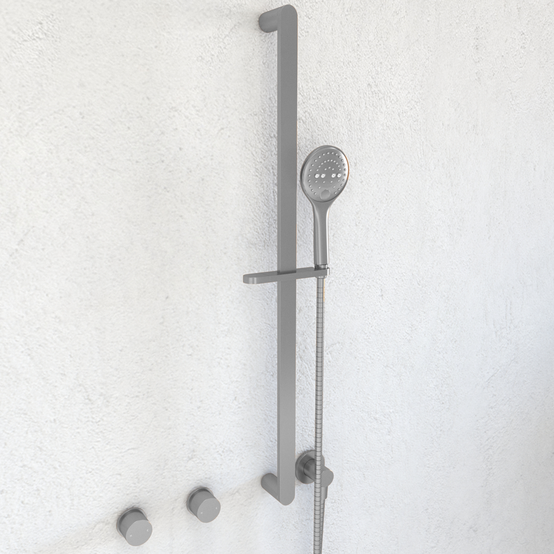 Milani Shower Rail - Brushed Nickel | ABI Interiors