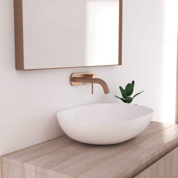 Elysian Minimal Wall Mounted Set - Brushed Copper | ABI Interiors