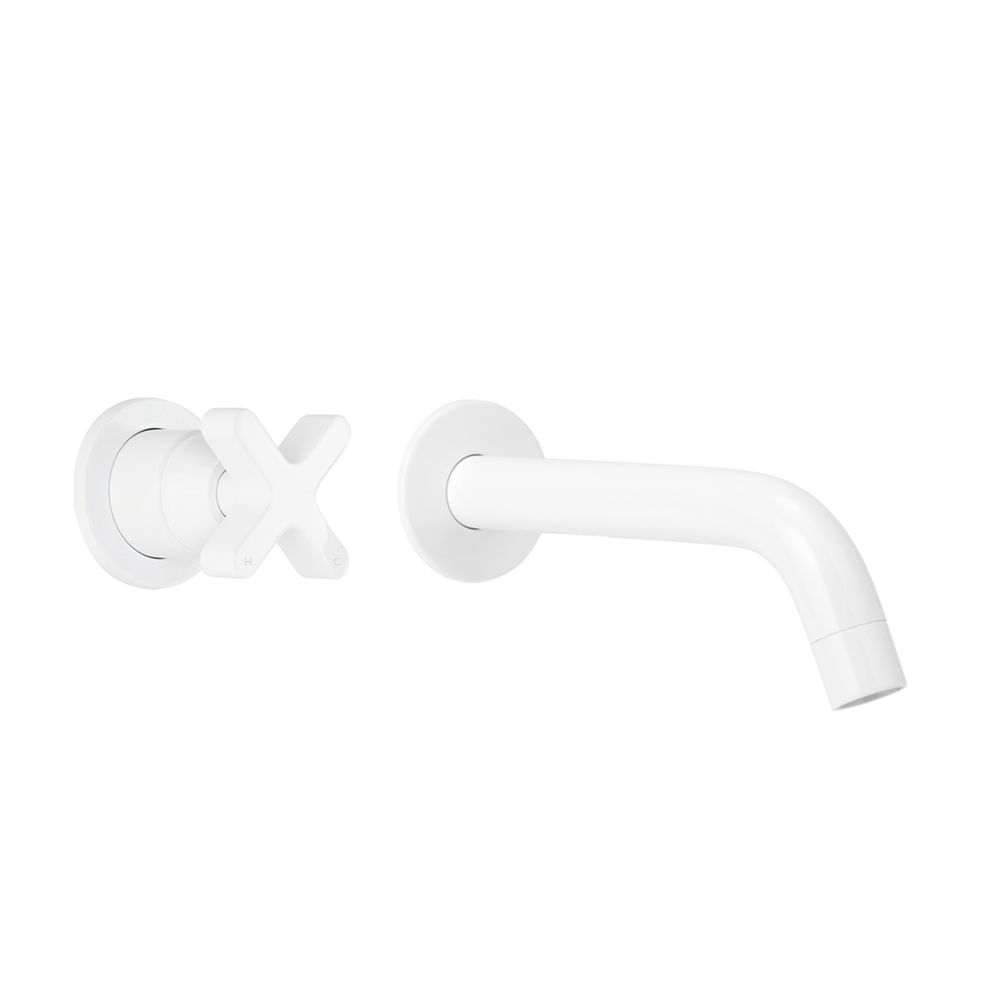 Cross Progressive Mixer & Spout Set - White | ABI Interiors
