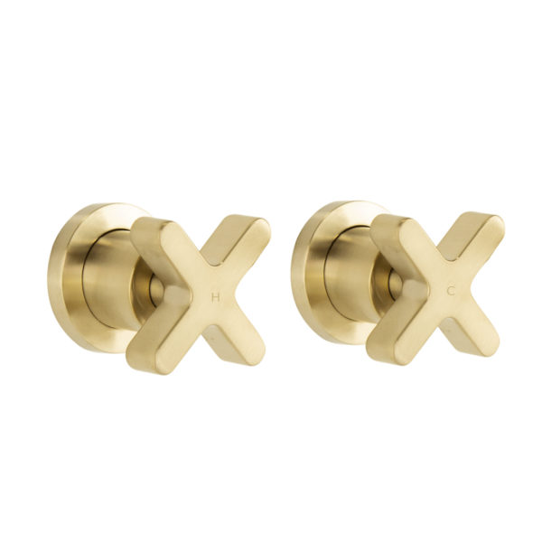 Cross - Assembly Taps - Brushed Brass | ABI Interiors