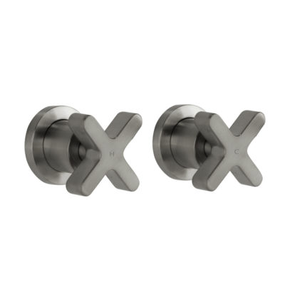 Cross - Assembly Taps - Brushed Gunmetal | ABI Interiors