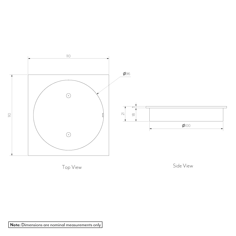ABI Inspection Outlet Square - Brushed Nickel | ABI Interiors