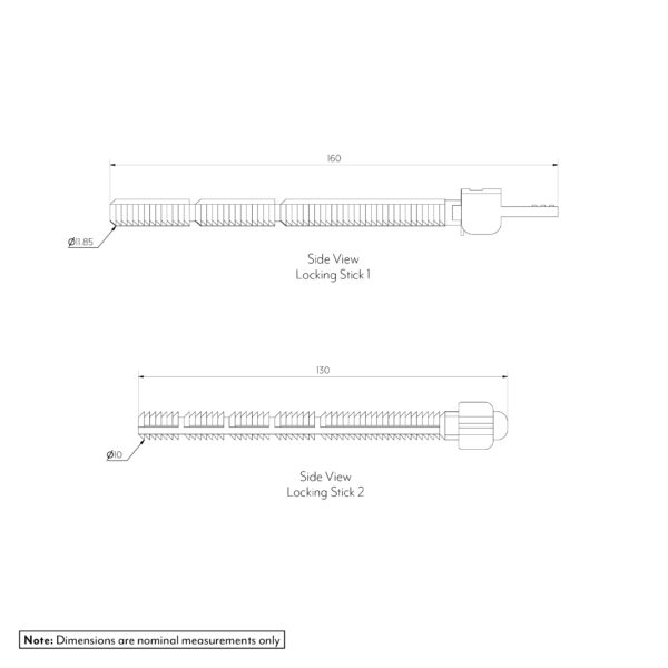 Cistern - Inwall Locking Sticks | ABI Interiors