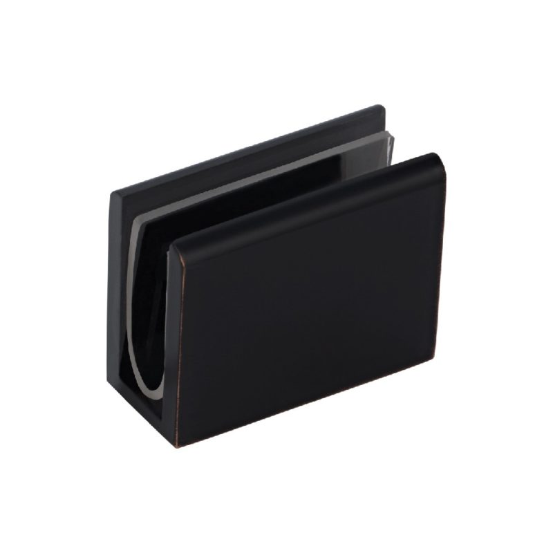 Pius Glass Panel Clip - Matte Black | ABI Bathrooms & Interiors